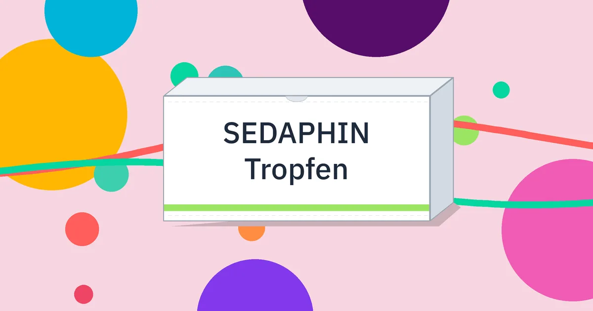 Symbolbild: Packung mit der Aufschrift SEDAPHIN Tropfen (PZN 01746718) – Verfügbarkeit und Bezug in Apotheken in Frankfurt am Main