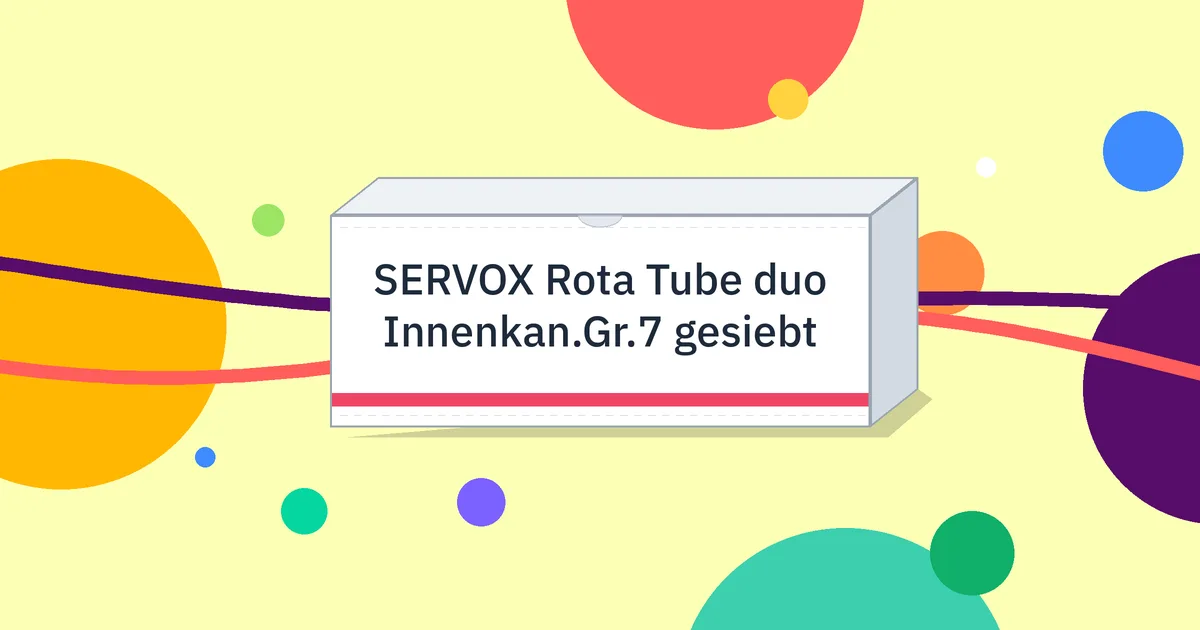 Symbolbild: Packung mit der Aufschrift SERVOX Rota Tube duo Innenkan.Gr.7 gesiebt (PZN 16933455) – Verfügbarkeit und Bezug in Apotheken in Frankfurt am Main
