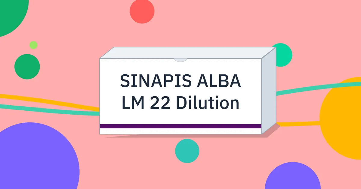 Symbolbild: Packung mit der Aufschrift SINAPIS ALBA LM 22 Dilution (PZN 13190723) – Verfügbarkeit und Bezug in Apotheken in Frankfurt am Main