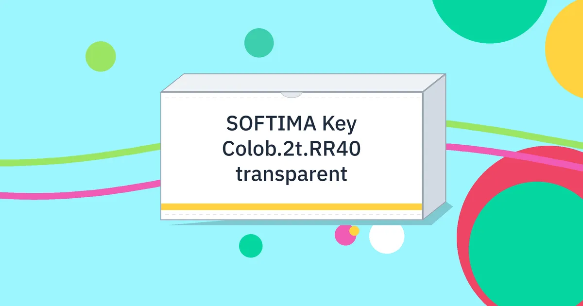 Symbolbild: Packung mit der Aufschrift SOFTIMA Key Colob.2t.RR40 transparent (PZN 00993260) – Verfügbarkeit und Bezug in Apotheken in Frankfurt am Main