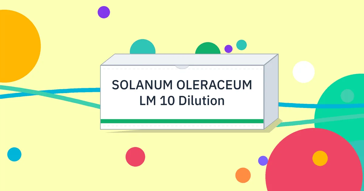 Symbolbild: Packung mit der Aufschrift SOLANUM OLERACEUM LM 10 Dilution (PZN 13193288) – Verfügbarkeit und Bezug in Apotheken in Frankfurt am Main