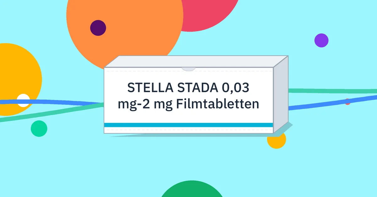 Symbolbild: Packung mit der Aufschrift STELLA STADA 0,03 mg-2 mg Filmtabletten (PZN 09921227) – Verfügbarkeit und Bezug in Apotheken in Frankfurt am Main