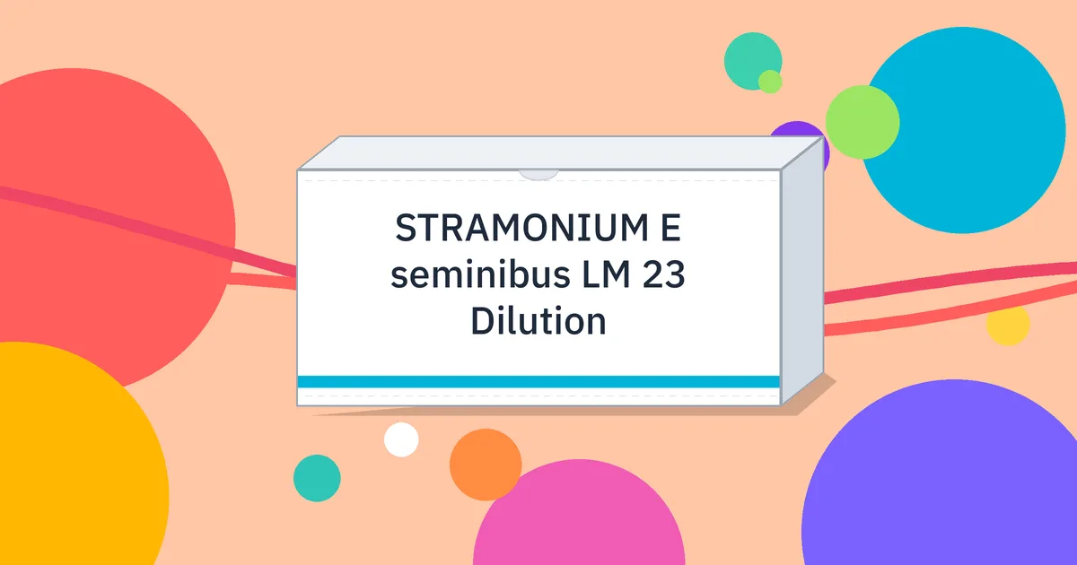 Symbolbild: Packung mit der Aufschrift STRAMONIUM E seminibus LM 23 Dilution (PZN 13202395) – Verfügbarkeit und Bezug in Apotheken in Frankfurt am Main