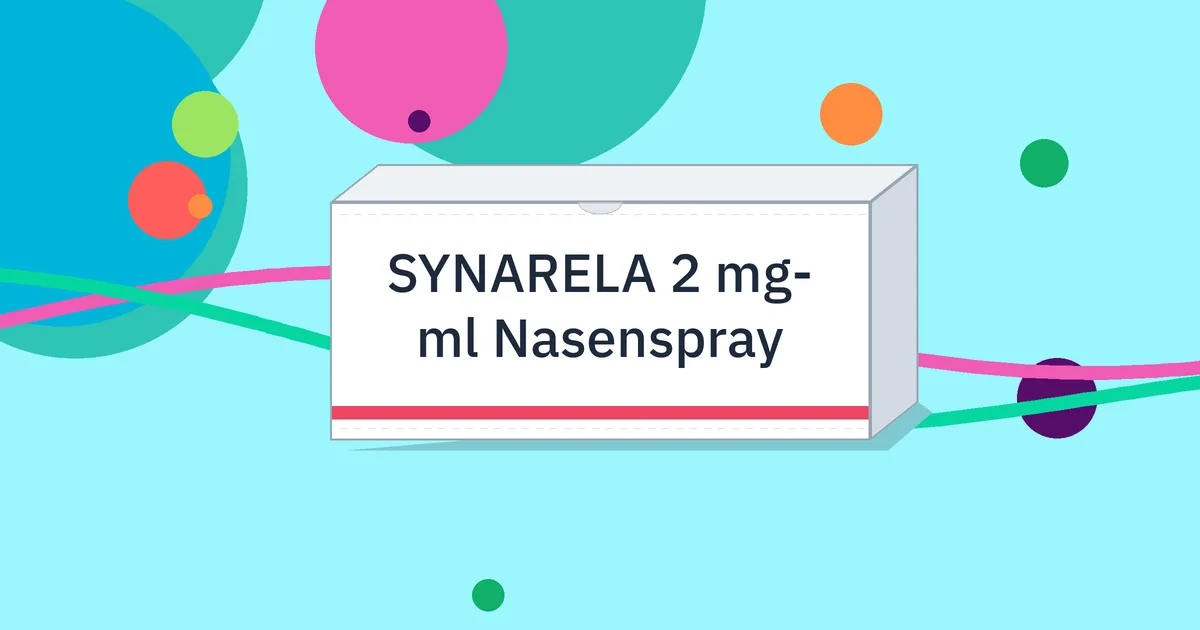 Symbolbild: Packung mit der Aufschrift SYNARELA 2 mg-ml Nasenspray (PZN 18001224) – Verfügbarkeit und Bezug in Apotheken in Frankfurt am Main
