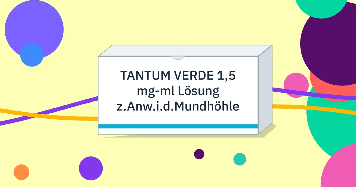 Symbolbild: Packung mit der Aufschrift TANTUM VERDE 1,5 mg-ml Lösung z.Anw.i.d.Mundhöhle (PZN 10253073) – Verfügbarkeit und Bezug in Apotheken in Frankfurt am Main