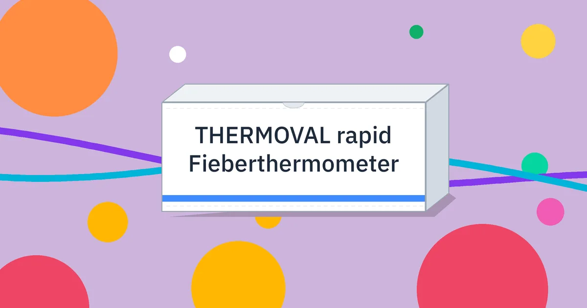 Symbolbild: Packung mit der Aufschrift THERMOVAL rapid Fieberthermometer (PZN 19875741) – Verfügbarkeit und Bezug in Apotheken in Frankfurt am Main