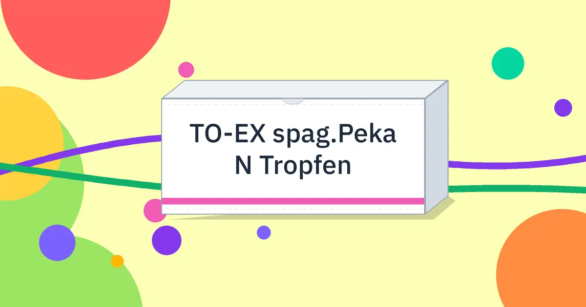 Symbolbild: Packung mit der Aufschrift TO-EX spag.Peka N Tropfen (PZN 02738690) – Verfügbarkeit und Bezug in Apotheken in Frankfurt am Main