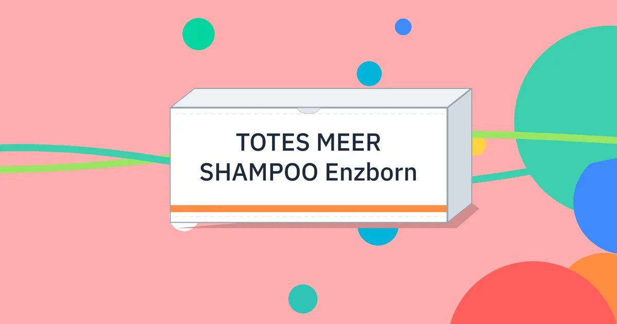 Symbolbild: Packung mit der Aufschrift TOTES MEER SHAMPOO Enzborn (PZN 14370060) – Verfügbarkeit und Bezug in Apotheken in Frankfurt am Main