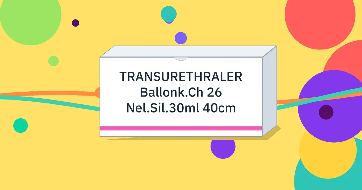 Symbolbild: Packung mit der Aufschrift TRANSURETHRALER Ballonk.Ch 26 Nel.Sil.30ml 40cm (PZN 04506400) – Verfügbarkeit und Bezug in Apotheken in Frankfurt am Main