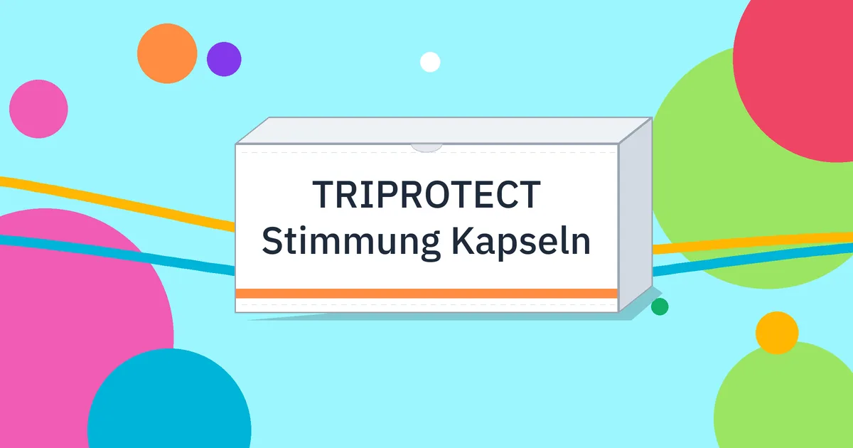 Symbolbild: Packung mit der Aufschrift TRIPROTECT Stimmung Kapseln (PZN 17179210) – Verfügbarkeit und Bezug in Apotheken in Frankfurt am Main