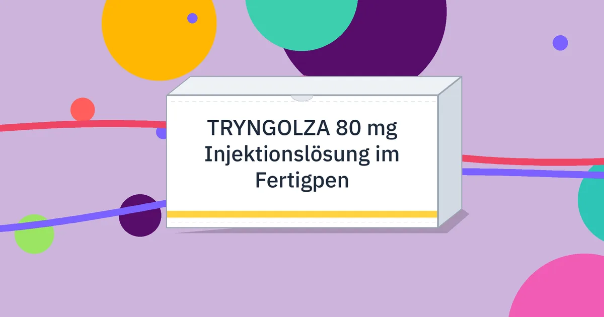Symbolbild: Packung mit der Aufschrift TRYNGOLZA 80 mg Injektionslösung im Fertigpen (PZN 20026183) – Verfügbarkeit und Bezug in Apotheken in Frankfurt am Main