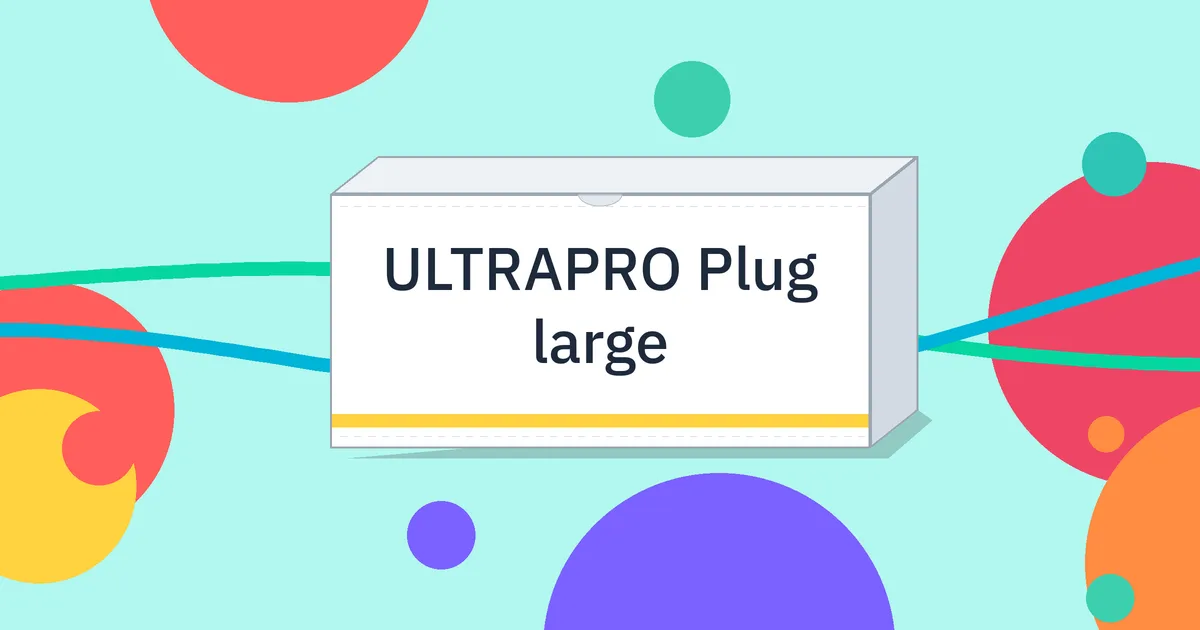 Symbolbild: Packung mit der Aufschrift ULTRAPRO Plug large (PZN 04050897) – Verfügbarkeit und Bezug in Apotheken in Frankfurt am Main