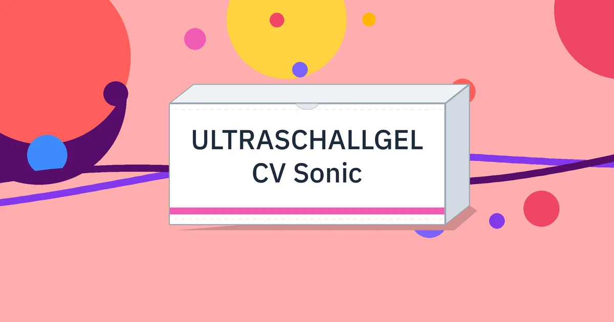 Symbolbild: Packung mit der Aufschrift ULTRASCHALLGEL CV Sonic (PZN 18111183) – Verfügbarkeit und Bezug in Apotheken in Frankfurt am Main