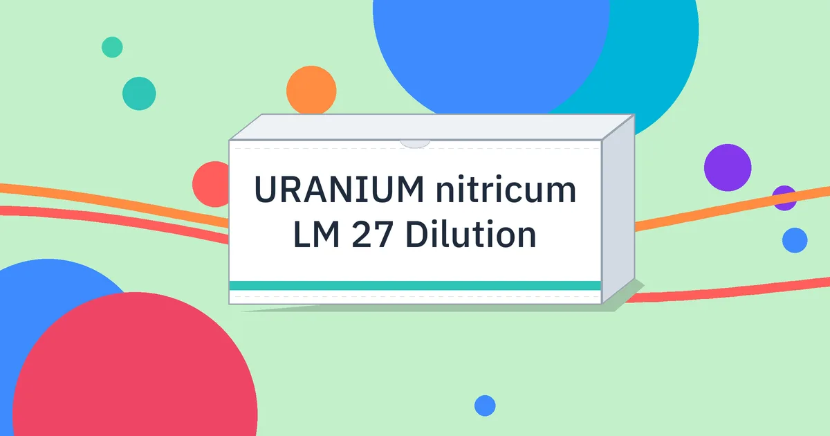 Symbolbild: Packung mit der Aufschrift URANIUM nitricum LM 27 Dilution (PZN 13256451) – Verfügbarkeit und Bezug in Apotheken in Frankfurt am Main