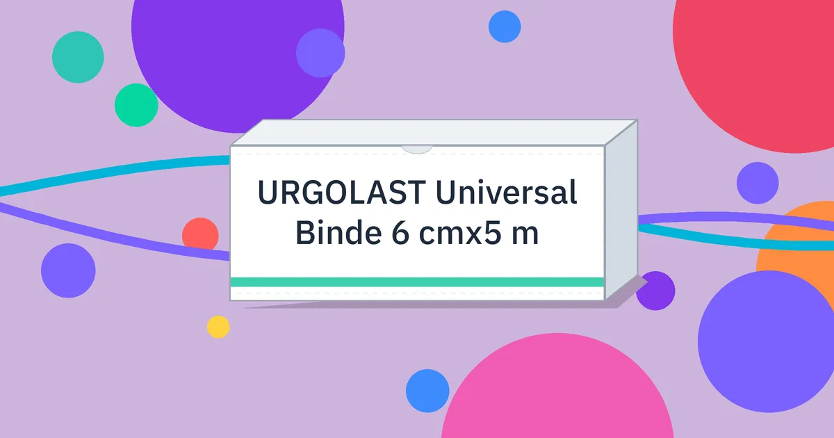 Symbolbild: Packung mit der Aufschrift URGOLAST Universal Binde 6 cmx5 m (PZN 00708271) – Verfügbarkeit und Bezug in Apotheken in Frankfurt am Main