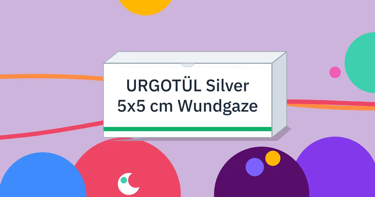 Symbolbild: Packung mit der Aufschrift URGOTÜL Silver 5x5 cm Wundgaze (PZN 18241951) – Verfügbarkeit und Bezug in Apotheken in Frankfurt am Main