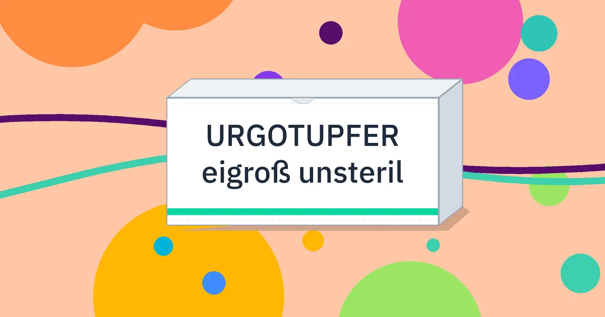 Symbolbild: Packung mit der Aufschrift URGOTUPFER eigroß unsteril (PZN 08888574) – Verfügbarkeit und Bezug in Apotheken in Frankfurt am Main