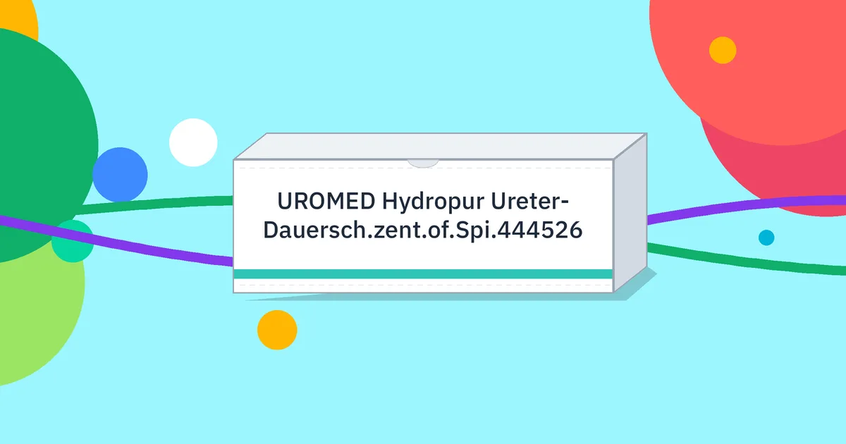 Symbolbild: Packung mit der Aufschrift UROMED Hydropur Ureter-Dauersch.zent.of.Spi.444526 (PZN 11371231) – Verfügbarkeit und Bezug in Apotheken in Frankfurt am Main