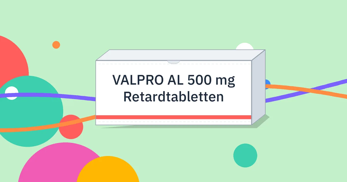 Symbolbild: Packung mit der Aufschrift VALPRO AL 500 mg Retardtabletten (PZN 01039122) – Verfügbarkeit und Bezug in Apotheken in Frankfurt am Main