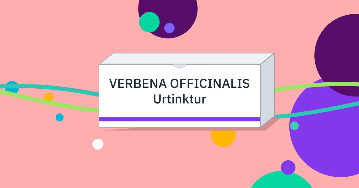 Symbolbild: Packung mit der Aufschrift VERBENA OFFICINALIS Urtinktur (PZN 07183191) – Verfügbarkeit und Bezug in Apotheken in Frankfurt am Main