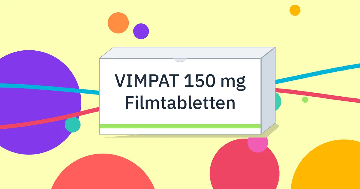 Symbolbild: Packung mit der Aufschrift VIMPAT 150 mg Filmtabletten (PZN 05527284) – Verfügbarkeit und Bezug in Apotheken in Frankfurt am Main