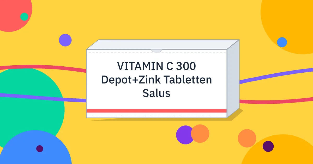 Symbolbild: Packung mit der Aufschrift VITAMIN C 300 Depot+Zink Tabletten Salus (PZN 17938294) – Verfügbarkeit und Bezug in Apotheken in Frankfurt am Main