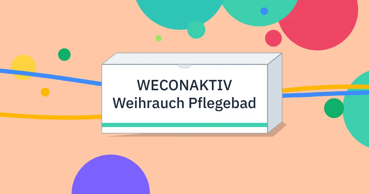 Symbolbild: Packung mit der Aufschrift WECONAKTIV Weihrauch Pflegebad (PZN 06136410) – Verfügbarkeit und Bezug in Apotheken in Frankfurt am Main