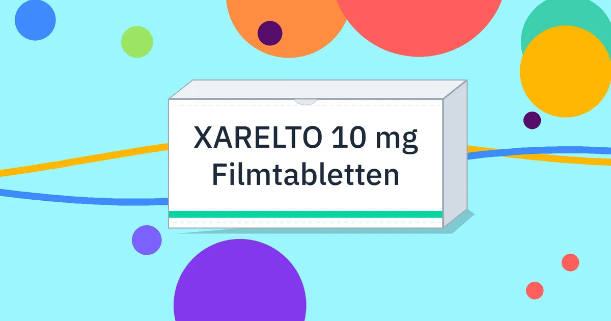 Symbolbild: Packung mit der Aufschrift XARELTO 10 mg Filmtabletten (PZN 14440814) – Verfügbarkeit und Bezug in Apotheken in Frankfurt am Main