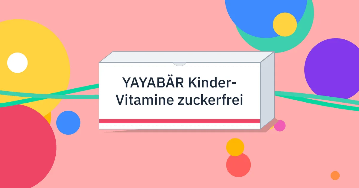 Symbolbild: Packung mit der Aufschrift YAYABÄR Kinder-Vitamine zuckerfrei (PZN 03629589) – Verfügbarkeit und Bezug in Apotheken in Frankfurt am Main