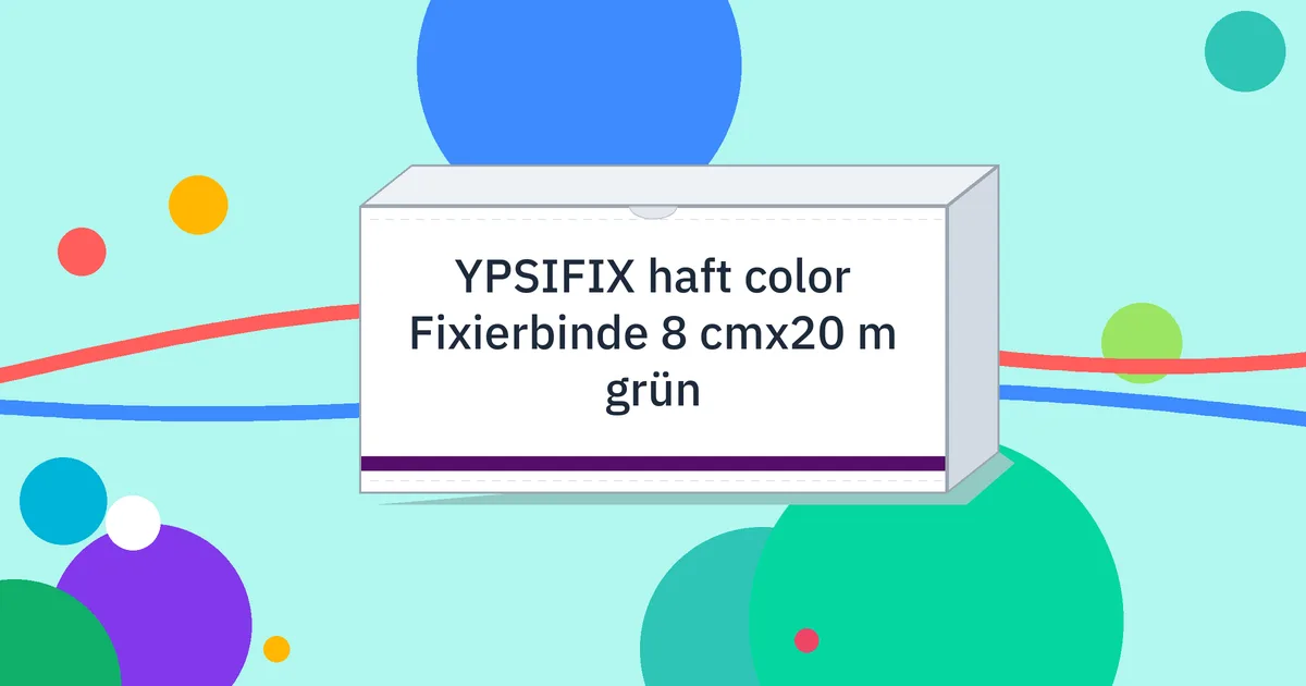 Symbolbild: Packung mit der Aufschrift YPSIFIX haft color Fixierbinde 8 cmx20 m grün (PZN 12604832) – Verfügbarkeit und Bezug in Apotheken in Frankfurt am Main