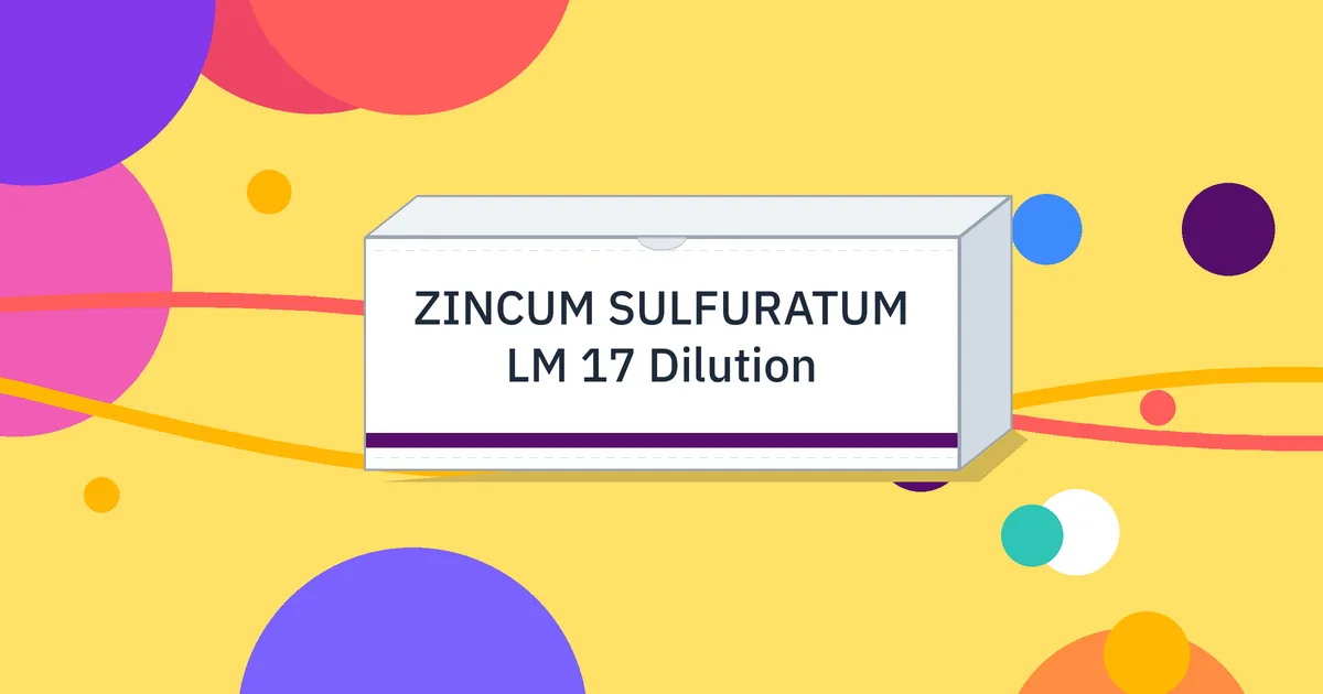 Symbolbild: Packung mit der Aufschrift ZINCUM SULFURATUM LM 17 Dilution (PZN 13299348) – Verfügbarkeit und Bezug in Apotheken in Frankfurt am Main
