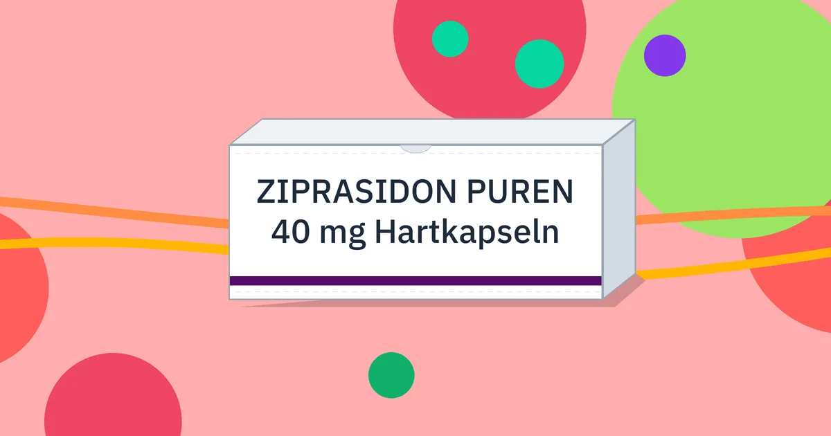 Symbolbild: Packung mit der Aufschrift ZIPRASIDON PUREN 40 mg Hartkapseln (PZN 12479568) – Verfügbarkeit und Bezug in Apotheken in Frankfurt am Main