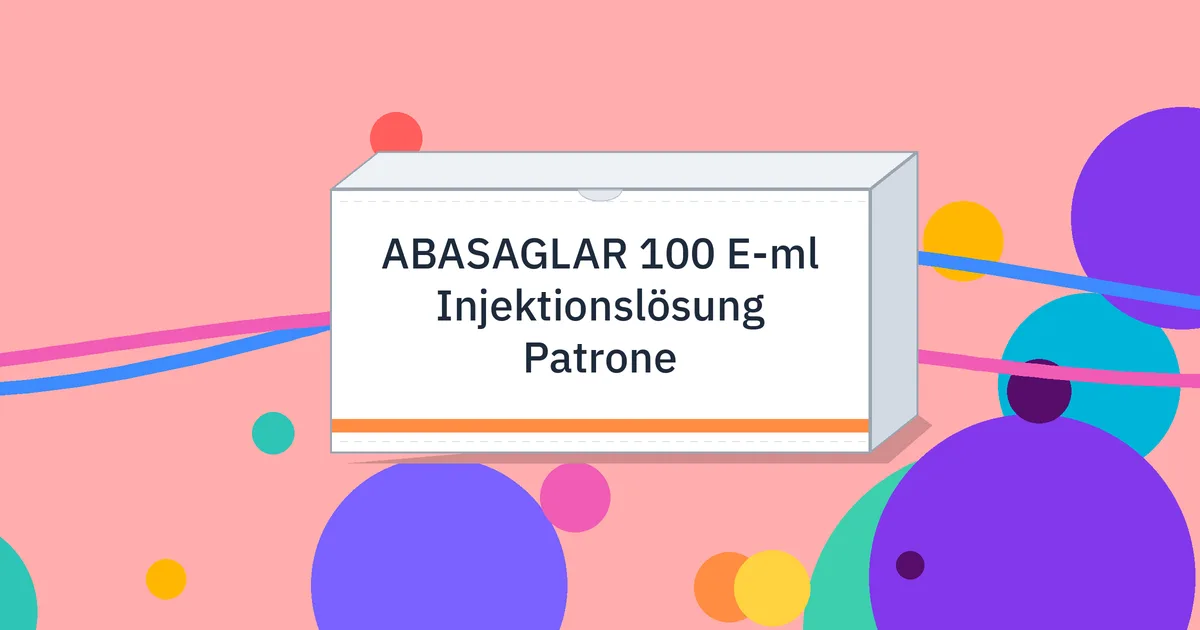 Symbolbild: Packung mit der Aufschrift ABASAGLAR 100 E-ml Injektionslösung Patrone (PZN 11219167) – Verfügbarkeit und Bezug in Apotheken in Frankfurt am Main