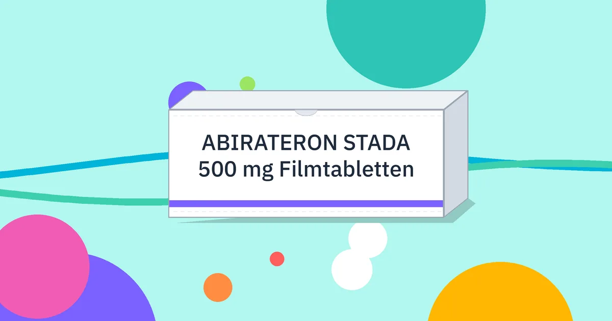 Symbolbild: Packung mit der Aufschrift ABIRATERON STADA 500 mg Filmtabletten (PZN 17260685) – Verfügbarkeit und Bezug in Apotheken in Frankfurt am Main