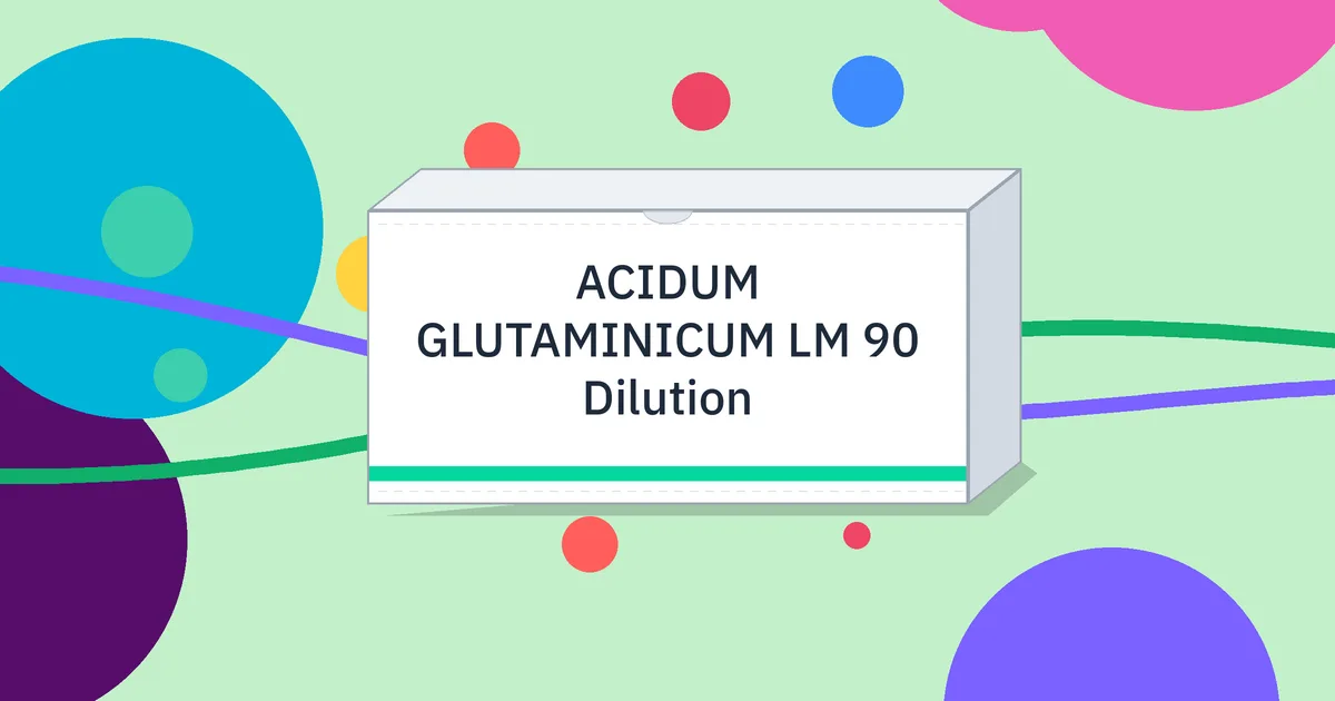 Symbolbild: Packung mit der Aufschrift ACIDUM GLUTAMINICUM LM 90 Dilution (PZN 13277022) – Verfügbarkeit und Bezug in Apotheken in Frankfurt am Main