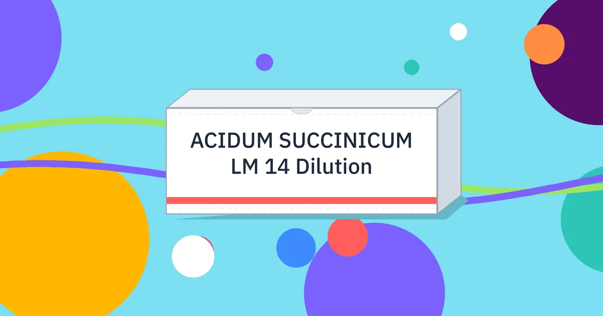 Symbolbild: Packung mit der Aufschrift ACIDUM SUCCINICUM LM 14 Dilution (PZN 13283867) – Verfügbarkeit und Bezug in Apotheken in Frankfurt am Main