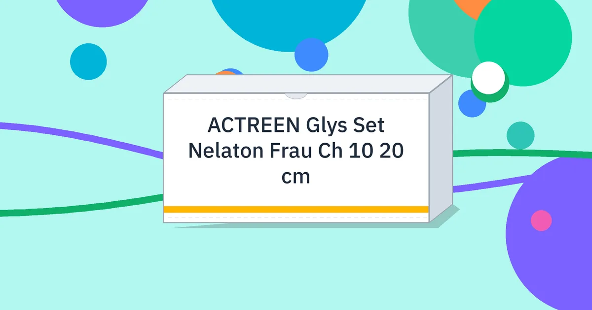 Symbolbild: Packung mit der Aufschrift ACTREEN Glys Set Nelaton Frau Ch 10 20 cm (PZN 19466089) – Verfügbarkeit und Bezug in Apotheken in Frankfurt am Main