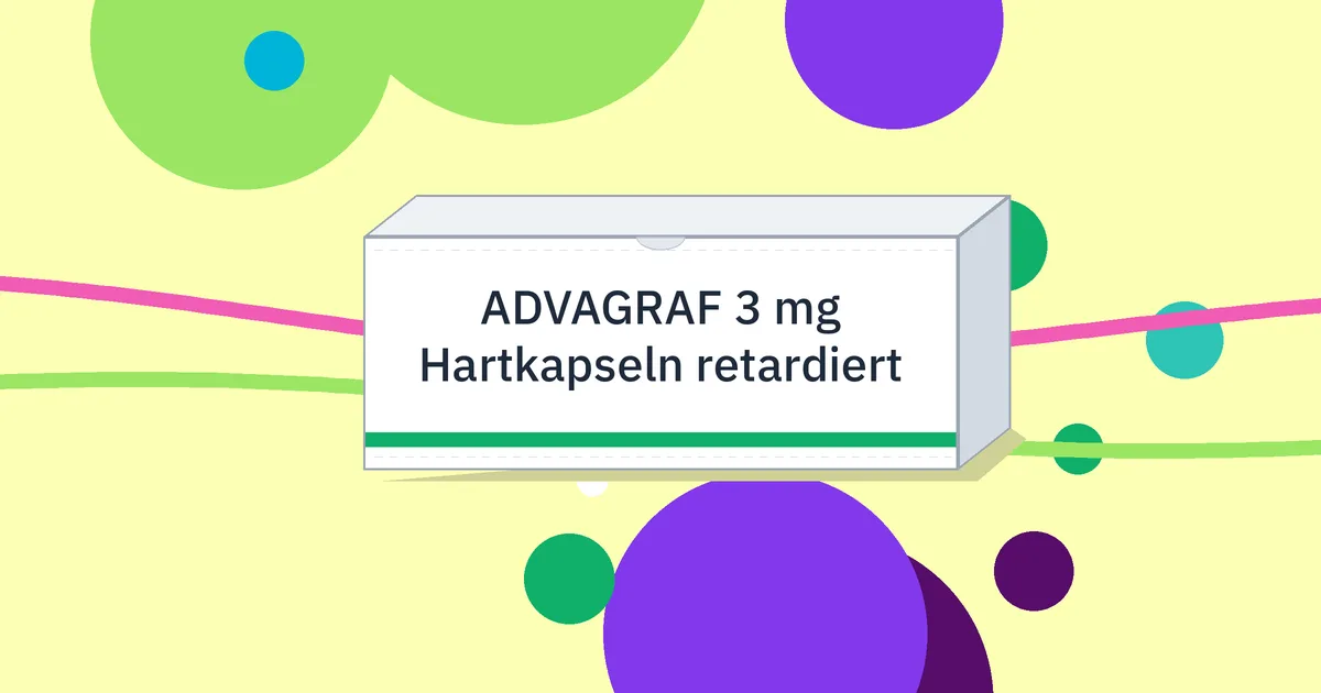 Symbolbild: Packung mit der Aufschrift ADVAGRAF 3 mg Hartkapseln retardiert (PZN 03450809) – Verfügbarkeit und Bezug in Apotheken in Frankfurt am Main
