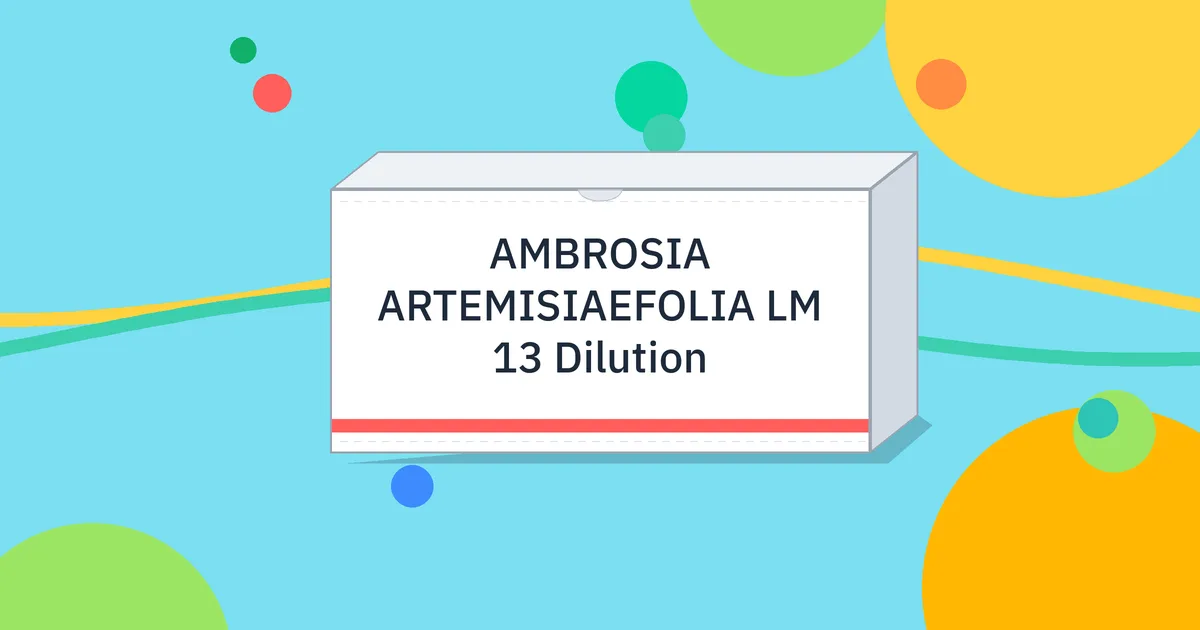 Symbolbild: Packung mit der Aufschrift AMBROSIA ARTEMISIAEFOLIA LM 13 Dilution (PZN 13318100) – Verfügbarkeit und Bezug in Apotheken in Frankfurt am Main