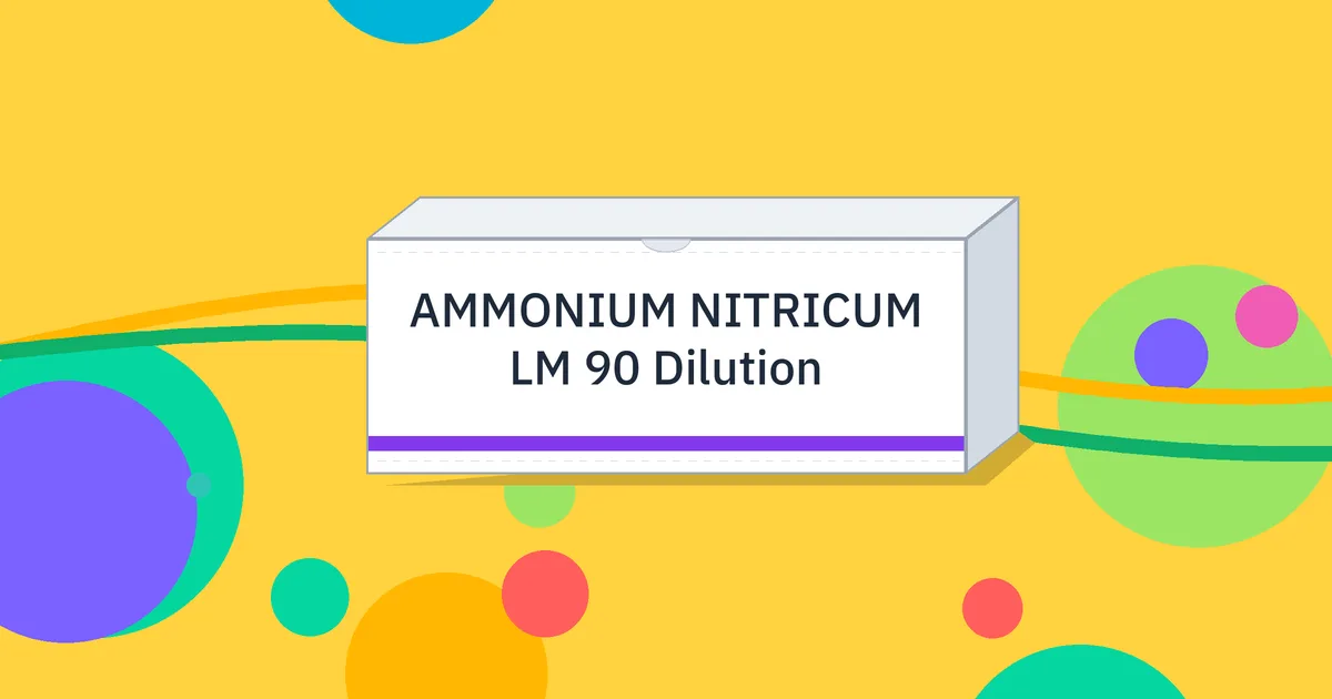 Symbolbild: Packung mit der Aufschrift AMMONIUM NITRICUM LM 90 Dilution (PZN 13322099) – Verfügbarkeit und Bezug in Apotheken in Frankfurt am Main