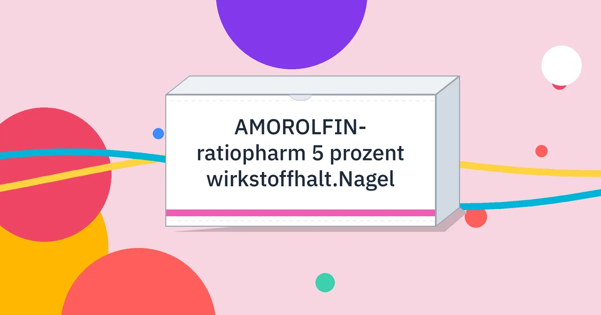 Symbolbild: Packung mit der Aufschrift AMOROLFIN-ratiopharm 5 prozent wirkstoffhalt.Nagel (PZN 09199196) – Verfügbarkeit und Bezug in Apotheken in Frankfurt am Main