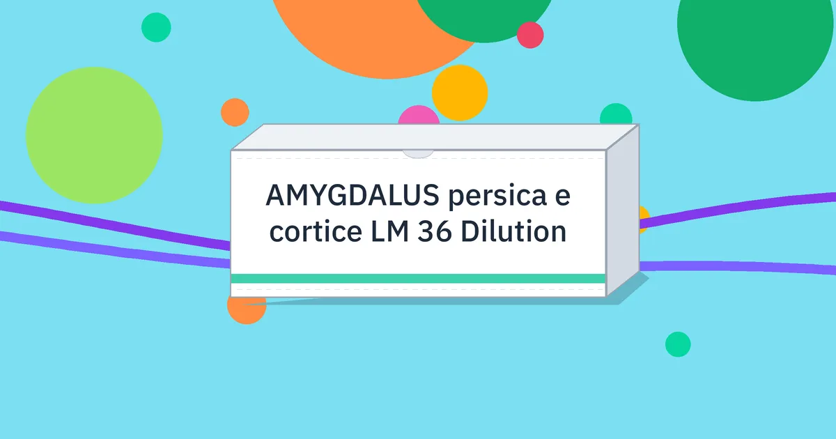 Symbolbild: Packung mit der Aufschrift AMYGDALUS persica e cortice LM 36 Dilution (PZN 13326275) – Verfügbarkeit und Bezug in Apotheken in Frankfurt am Main