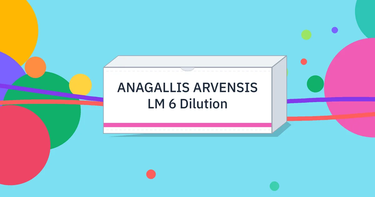 Symbolbild: Packung mit der Aufschrift ANAGALLIS ARVENSIS LM 6 Dilution (PZN 13327783) – Verfügbarkeit und Bezug in Apotheken in Frankfurt am Main