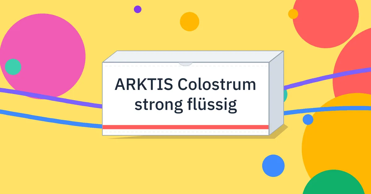 Symbolbild: Packung mit der Aufschrift ARKTIS Colostrum strong flüssig (PZN 16024215) – Verfügbarkeit und Bezug in Apotheken in Frankfurt am Main