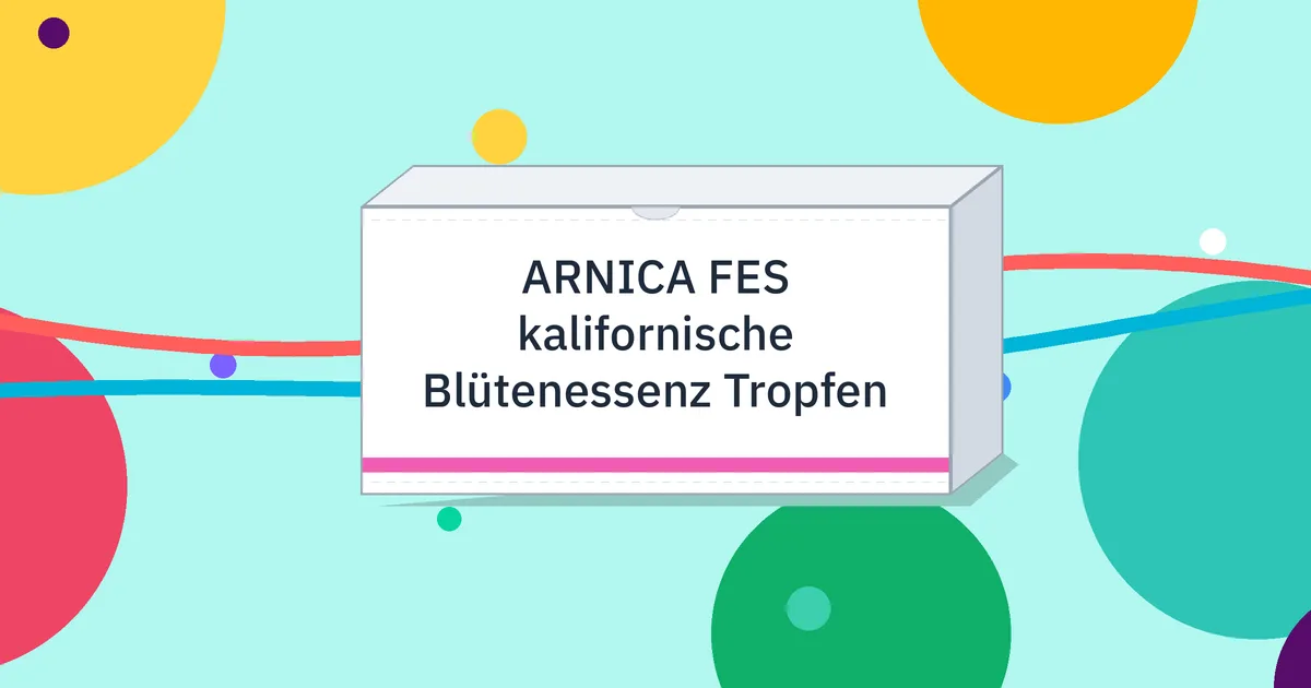 Symbolbild: Packung mit der Aufschrift ARNICA FES kalifornische Blütenessenz Tropfen (PZN 09173038) – Verfügbarkeit und Bezug in Apotheken in Frankfurt am Main