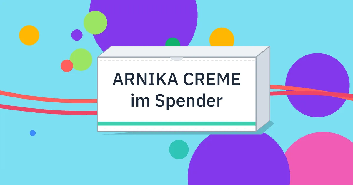 Symbolbild: Packung mit der Aufschrift ARNIKA CREME im Spender (PZN 13513959) – Verfügbarkeit und Bezug in Apotheken in Frankfurt am Main