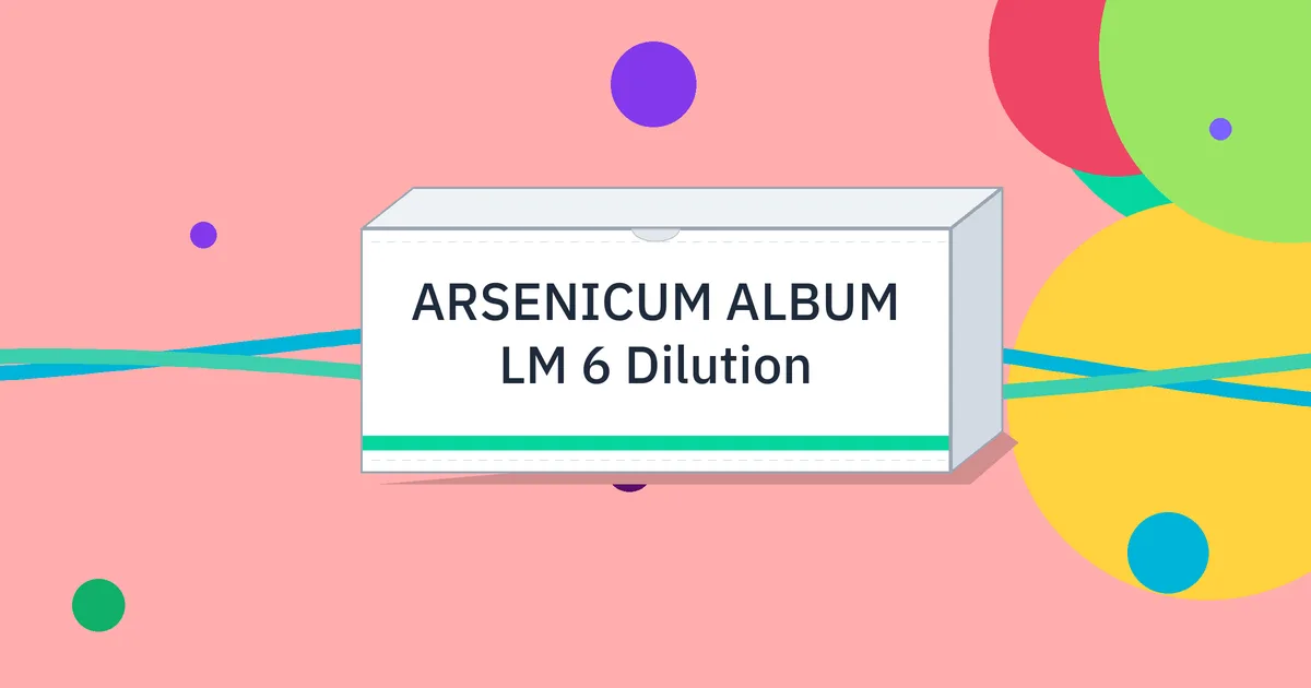 Symbolbild: Packung mit der Aufschrift ARSENICUM ALBUM LM 6 Dilution (PZN 07539297) – Verfügbarkeit und Bezug in Apotheken in Frankfurt am Main