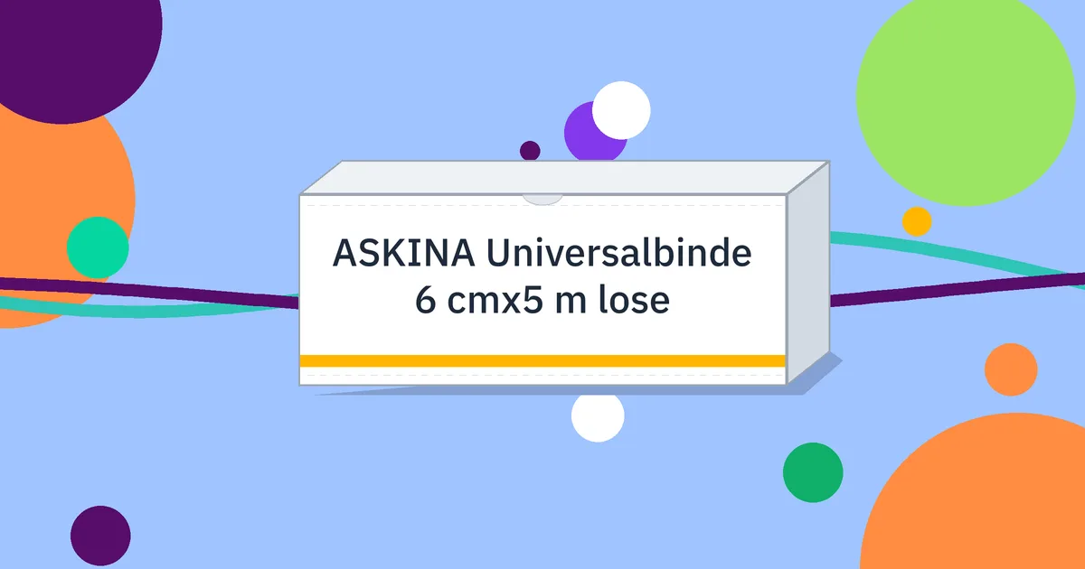 Symbolbild: Packung mit der Aufschrift ASKINA Universalbinde 6 cmx5 m lose (PZN 06158498) – Verfügbarkeit und Bezug in Apotheken in Frankfurt am Main