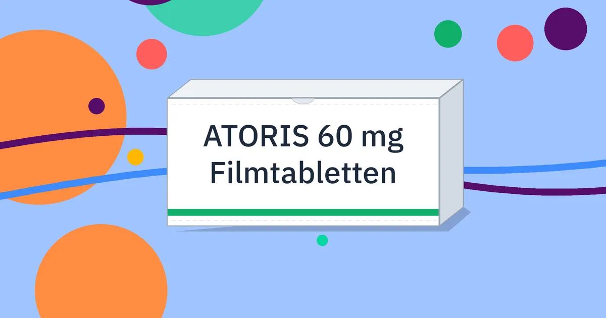 Symbolbild: Packung mit der Aufschrift ATORIS 60 mg Filmtabletten (PZN 09633801) – Verfügbarkeit und Bezug in Apotheken in Frankfurt am Main