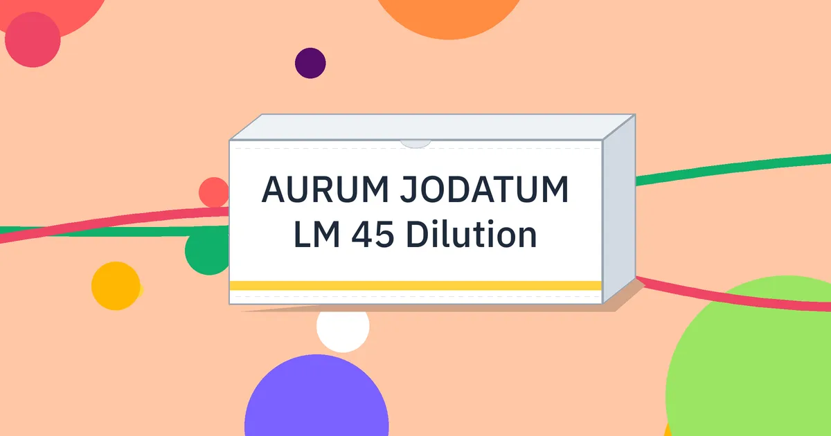 Symbolbild: Packung mit der Aufschrift AURUM JODATUM LM 45 Dilution (PZN 12784863) – Verfügbarkeit und Bezug in Apotheken in Frankfurt am Main